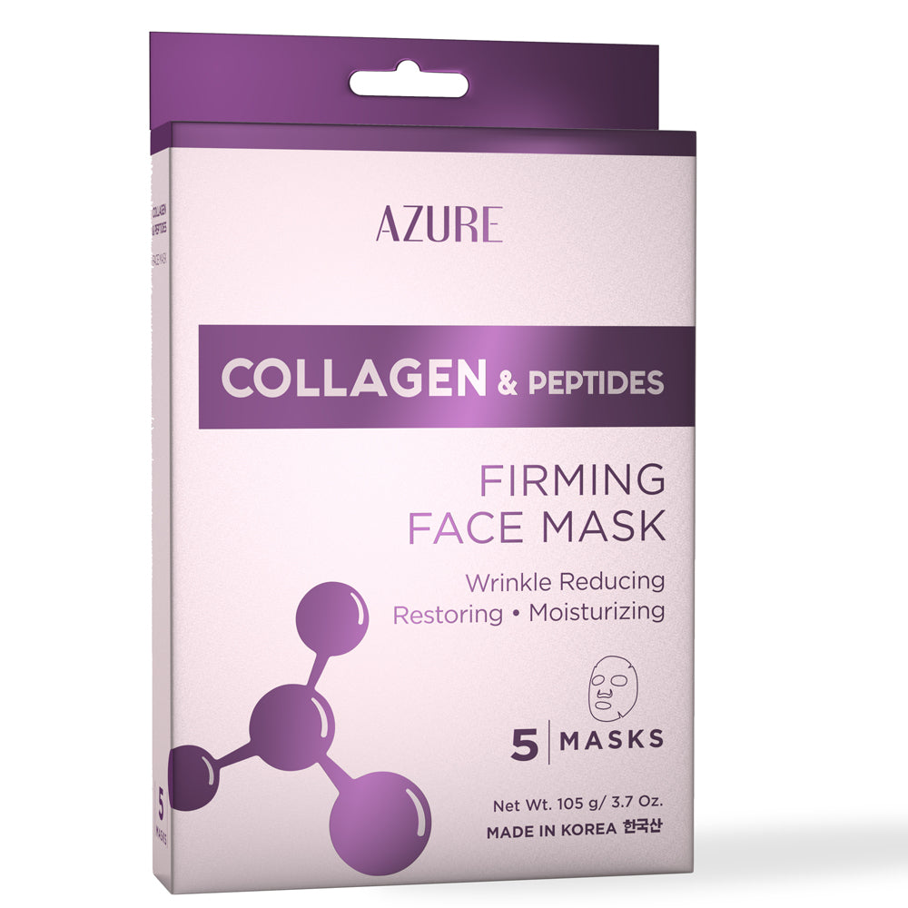 Collagen & Peptides Firming Sheet Face Mask: 5 Pack – Azure Skincare